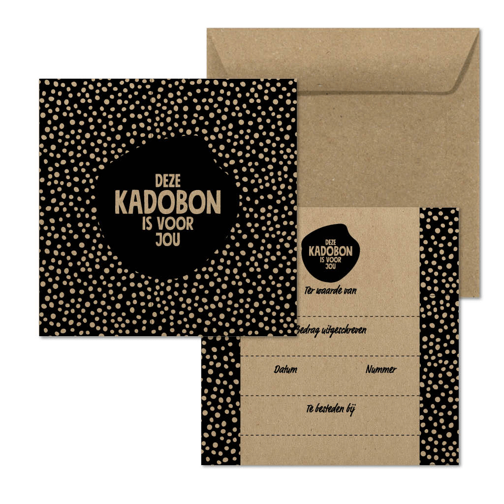Kadobonnen deze Kadobon is voor jou | Bruin